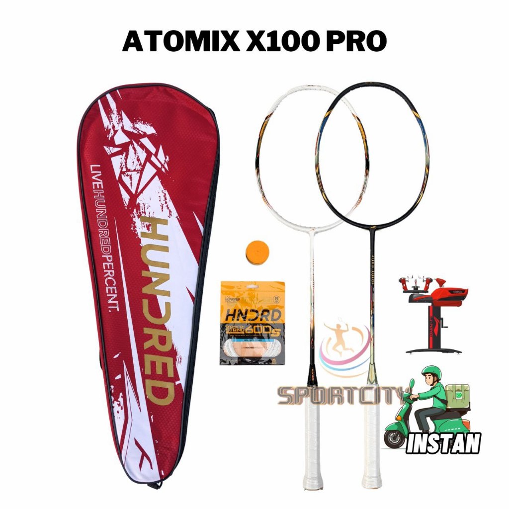 Jual Raket Badminton Hundred ATOMIC X 100 PRO Original | Shopee Indonesia