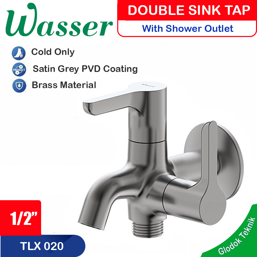 Jual Wasser Kran Double - Keran Cabang - Kran Air - Kran tembok Keran ...
