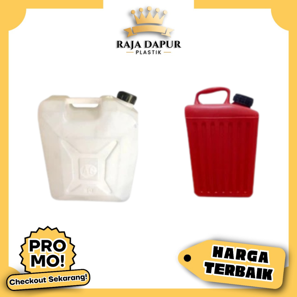 Jual Jerigen Plastik 5 10 20 25 30 Liter Serbaguna Warna Merah Putih Jerigen Air Minyak Murah ...