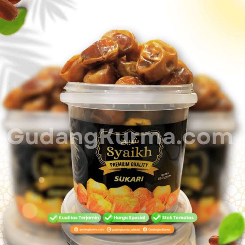 Jual Premium Kurma Sukari SYAIKH RAJA SUKARI Ember 850gram Original ...