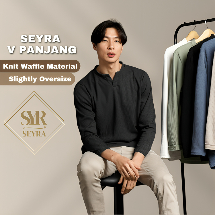 Jual SEYRA V PANJANG LONGSLEEVE TSHIRT | Baju atasan pria lengan panjang kerah v neck uniqlo ...