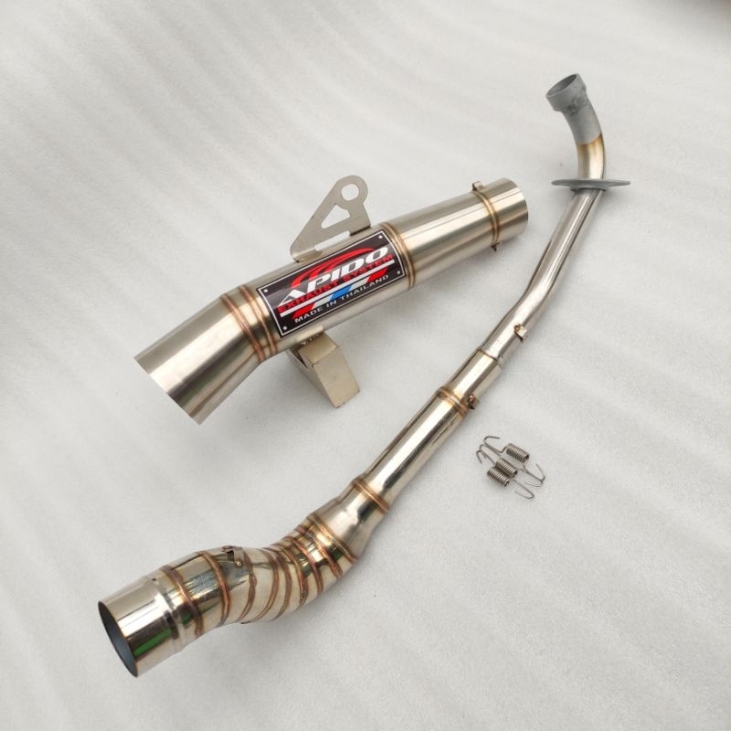Jual APIDO muffler pipe super open canister 51mm tube type 1set for xrm ...