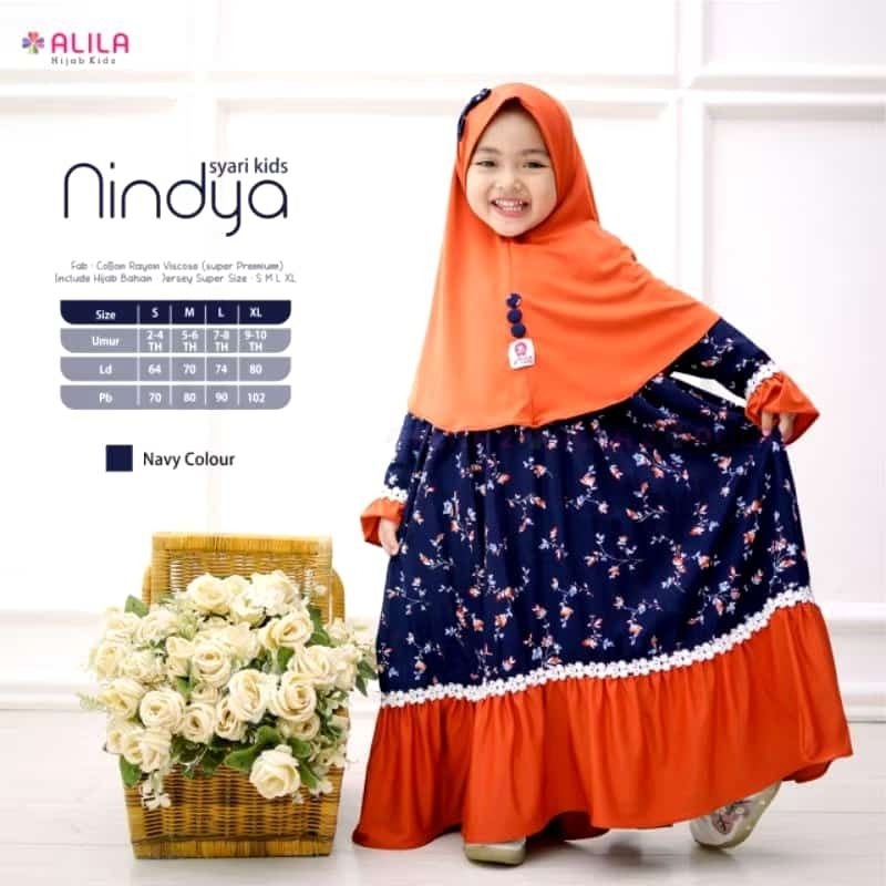 Jual Nindya Dress set kids by Alila hijab||include hijab | Shopee Indonesia