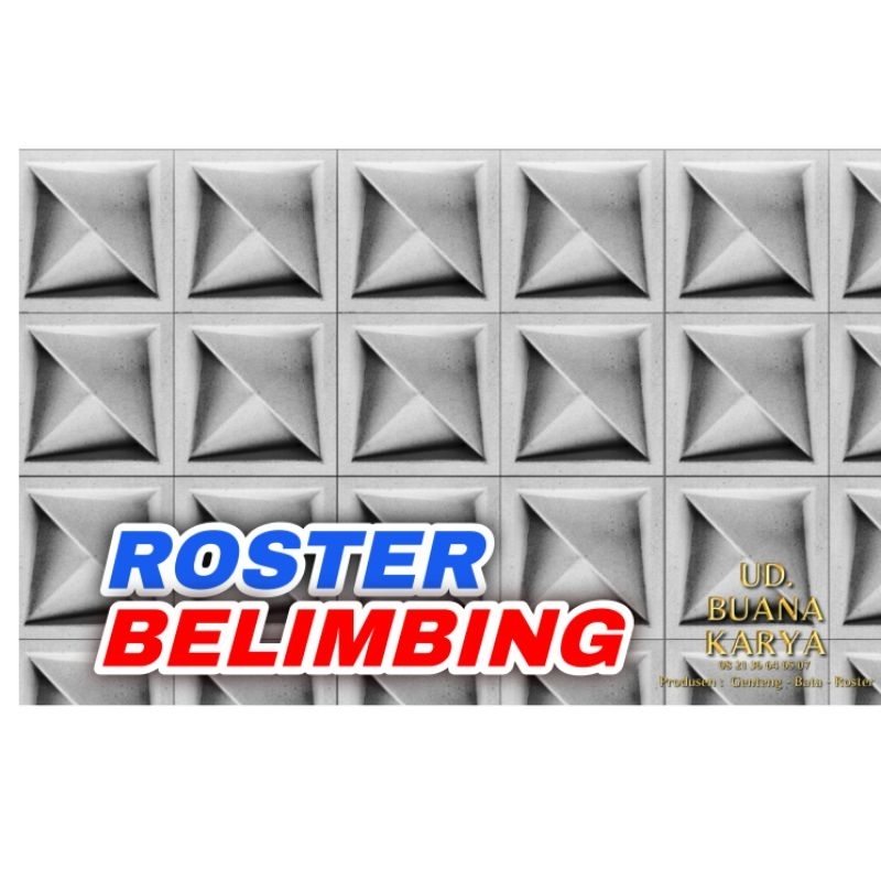 Jual roster beton minimalis | Roster motif Belimbing Arrow | Shopee ...