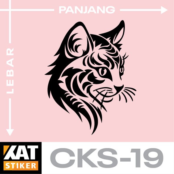 Jual CKS 19 : Sticker Cutting Kucing Emblem Logo list Variasi Backdoor ...