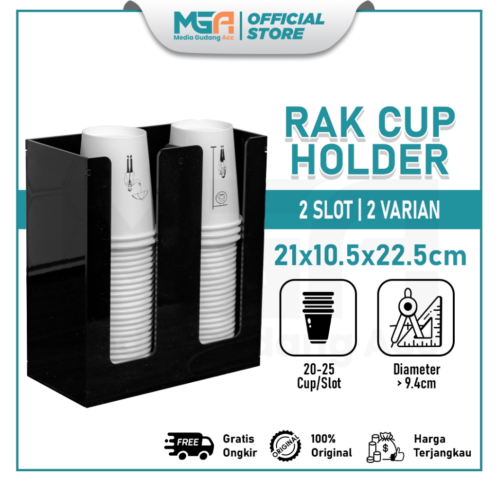 Jual RAK PAPER CUP ORGANIZER 2 SLOT | Shopee Indonesia