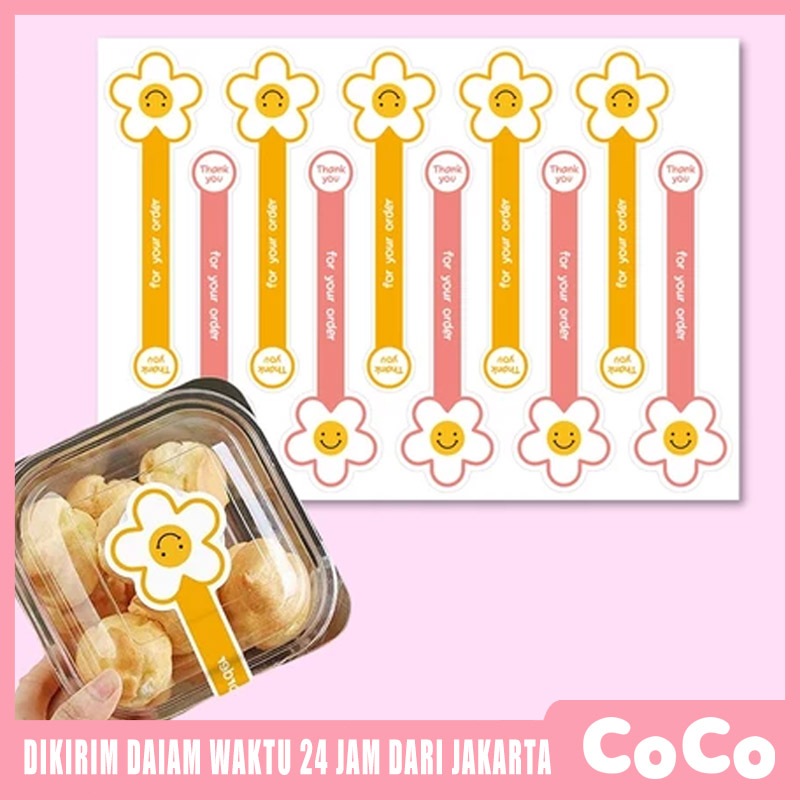 Jual CoCo 100 Pcs Stiker Terima Kasih Bubuk Thank You Sticker Panjang ...