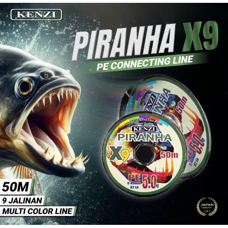 Jual Pe Piranha X9 50 meter Multicolor | Shopee Indonesia