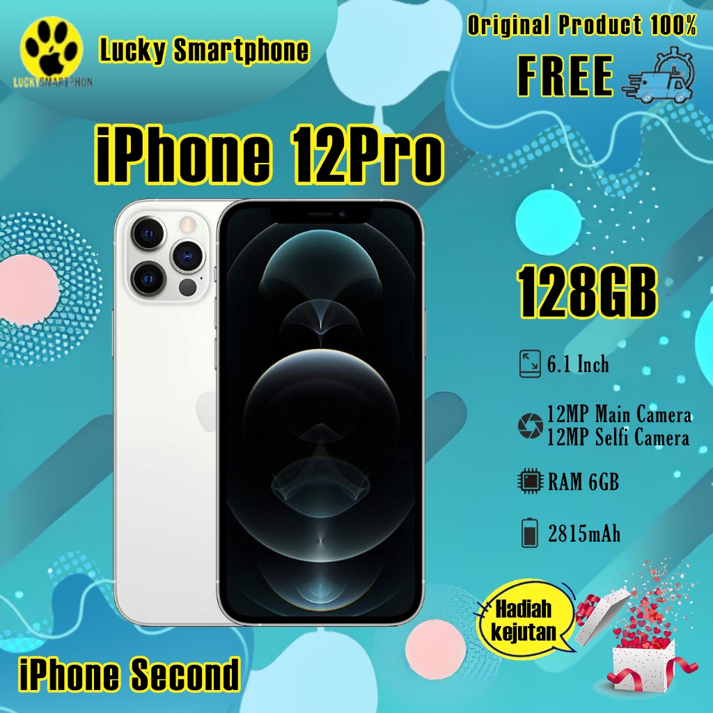 Jual iPhone 12Pro 128GB Fullset Second/Bekas Original100% INTER 6.1"OLED-Ori Mulus Like New ...