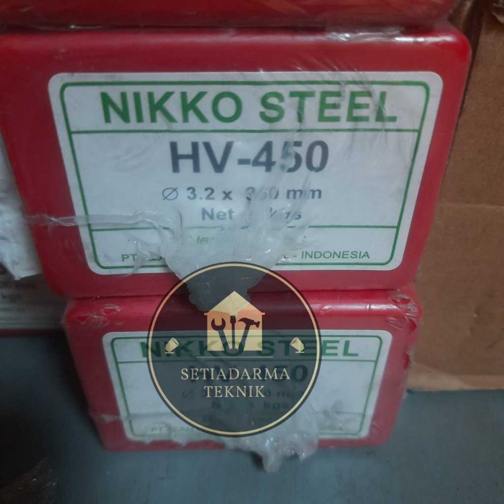 Jual KAWAT LAS NIKKO STEEL HV-450 3.2x350MM ISI 5KG PER PACK | Shopee Indonesia