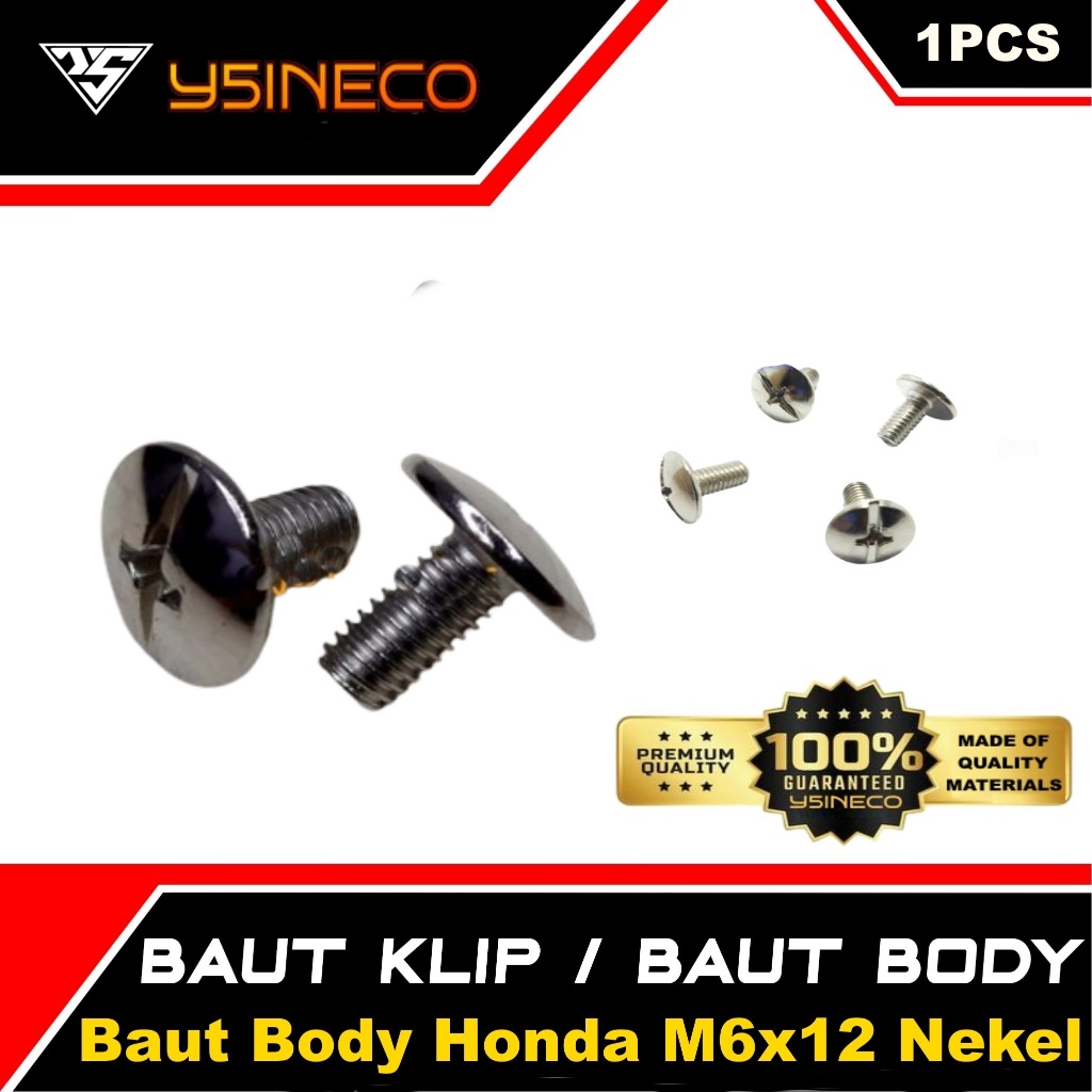 Jual Baut Body Honda M6x12 Nekel | Shopee Indonesia