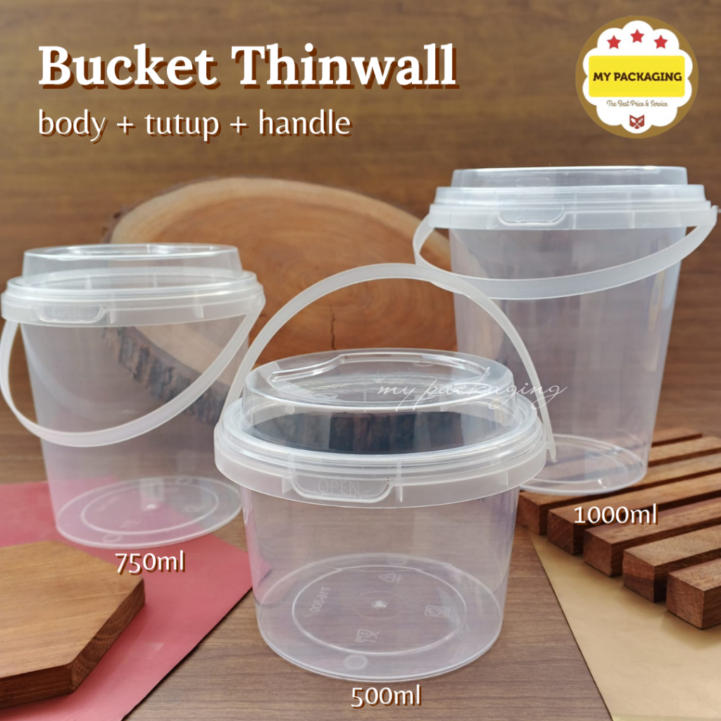 Jual Bucket 500ml 750ml 1000ml bisa untuk minuman / kurma / dessert ...