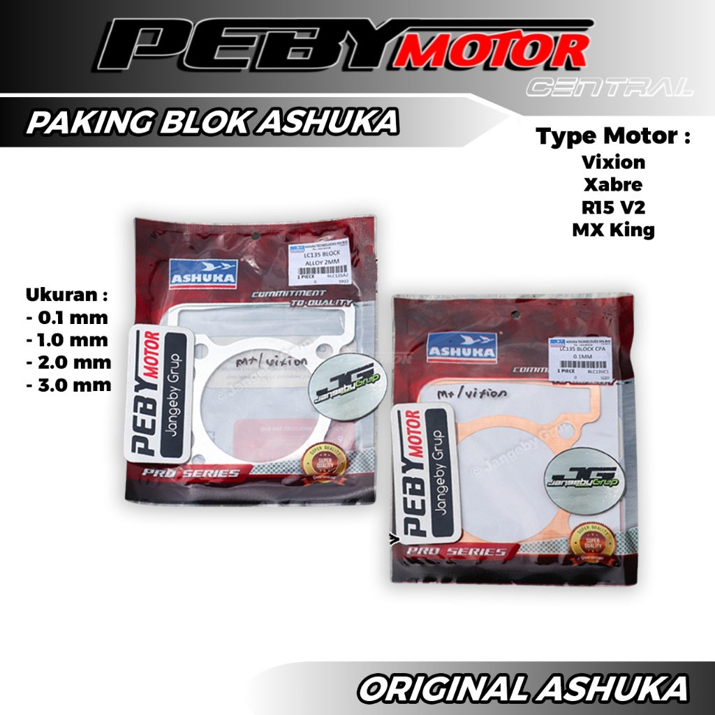 Jual Gasket Paking Blok Tembaga Alloy ASHUKA Vixion MX King R15 V2 ...
