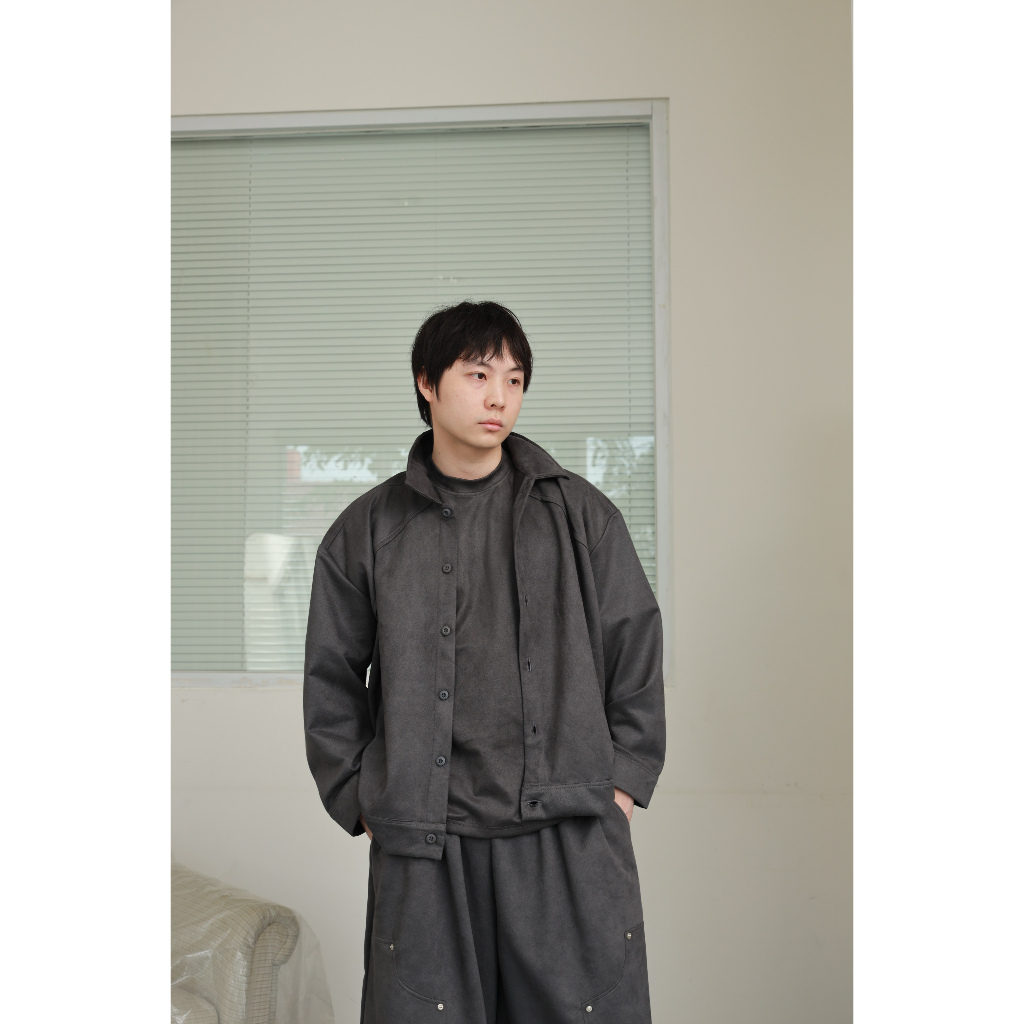 Jual HANMU - Incision Suede Shirt | Shopee Indonesia