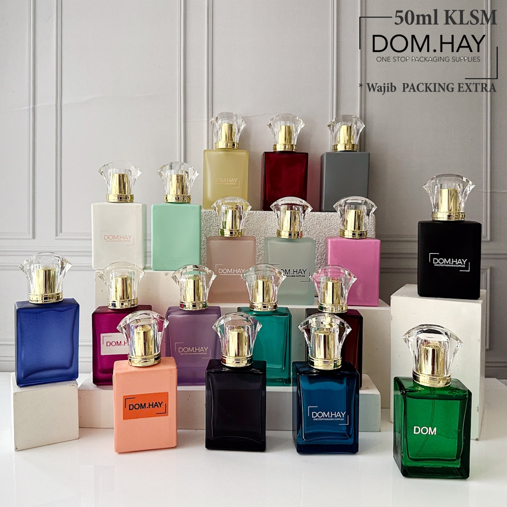 Jual 50ml KLSM Crown Botol Parfum Semi Press Kaca Parfume Minyak Wangi ...