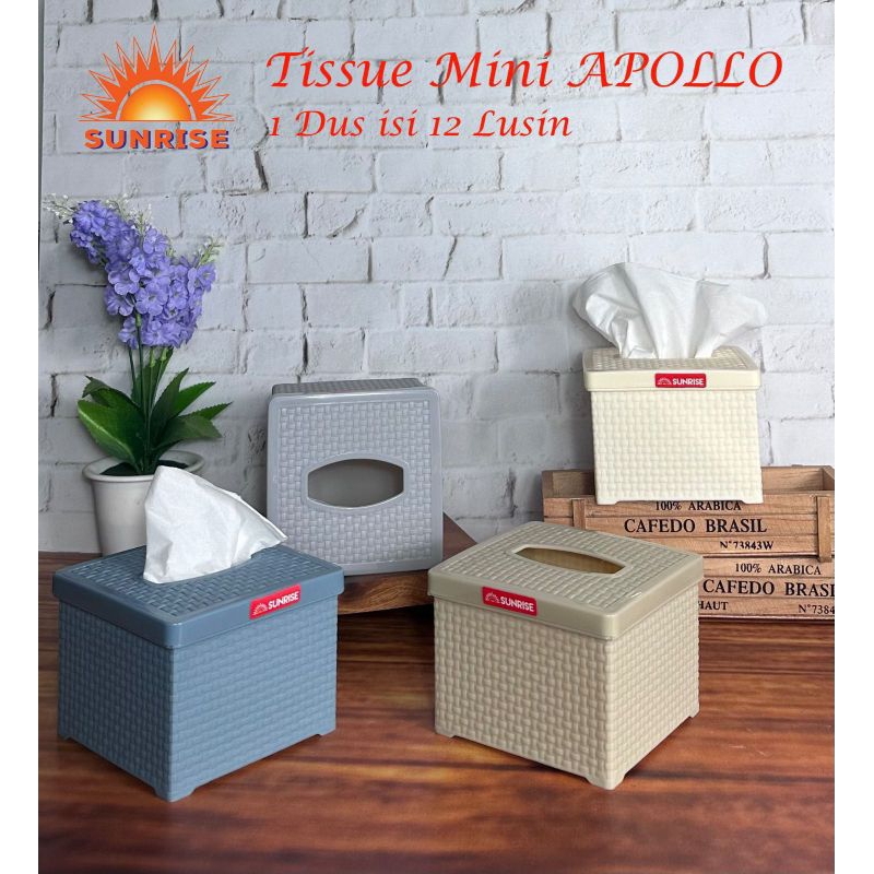 Jual Tempat Kotak Box Tisu Model Rotan Apollo Tissue Mini Apollo ...