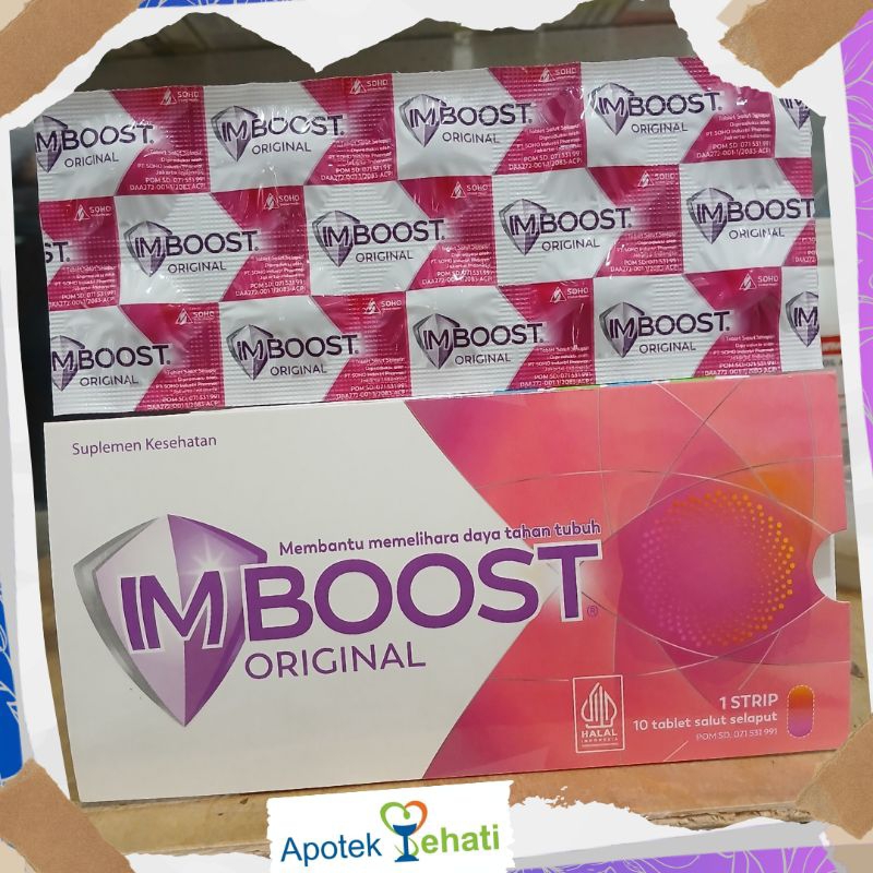 Jual Imboost Tablet Original per Strip Suplemen Daya Tahan Tubuh Isi 10 Tablet Salut Selaput ...