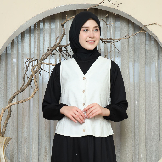 Jual RILLEY - Vest Elfreda | Setelan Rompi Vest Wanita | Vest Wanita ...