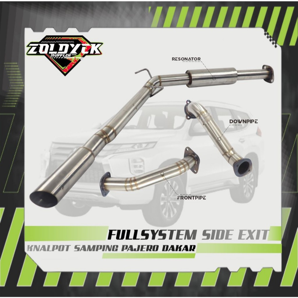 Jual KNALPOT FULLSYSTEM SIDE EXIT/KNALPOT SAMPING ALL NEW PAJERO ...
