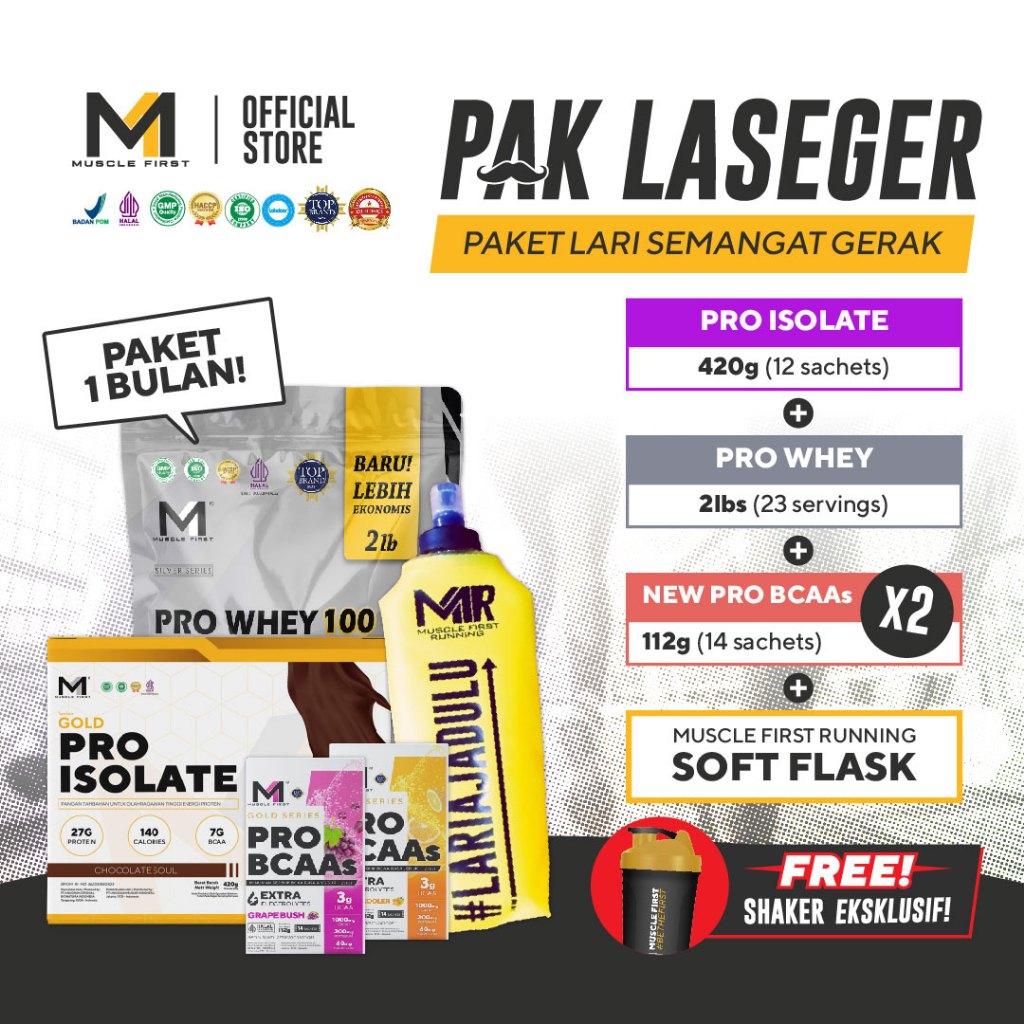 Jual [BUNDLE PAK LASEGER] MUSCLE FIRST Pro Whey 100 2lbs + Pro Isolate ...