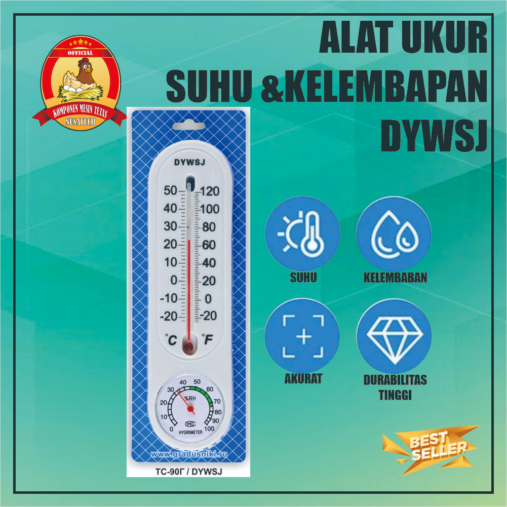 Jual Termometer Higrometer Ruang Thermometer Hygrometer Analog Raksa ...