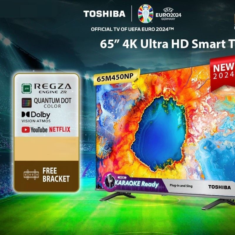 Jual Toshiba 65M450NP LED TV 65" QLED Premium 4K Google TV 65 Inch GARANSI RESMI | Shopee Indonesia