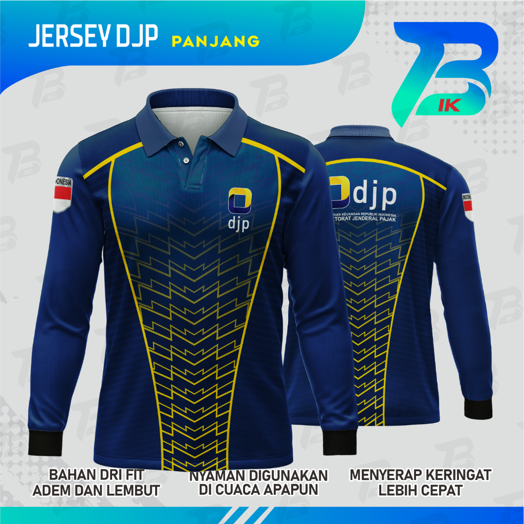 Jual JERSEY WANGKI DJP LENGAN PANJANG/KAOS KERAH DJP FULLPRINTING ...