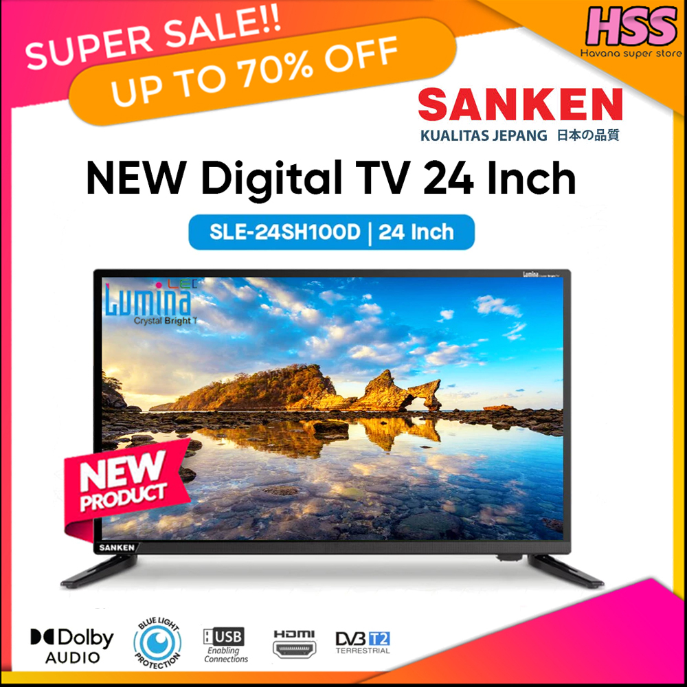 Jual LED TV SANKEN 24 INCH SLE-24SHD100D DIGITAL TV Canggih Tanpa STB ...