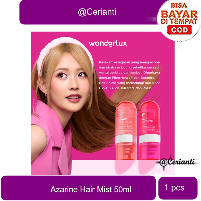 Jual Azarine Wonderlux Hair Mistion! Eternal Bloom Hair Mist Wangi ...