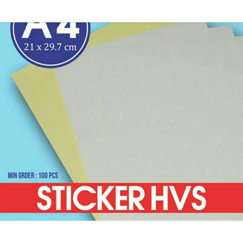 Jual Kertas Sticker HVS A4 printable/bisa diprint per lembar (min 100 ...