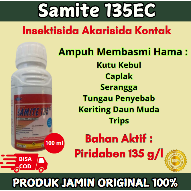 Jual SAMITE 135EC INSEKTISIDA AKARISIDA ORIGINAL 30ML KEMASAN REPACK ...