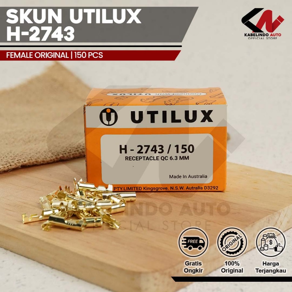Jual Terminal Skun UTILUX H2743 Cewek Bulat / Konektor Female Original ...