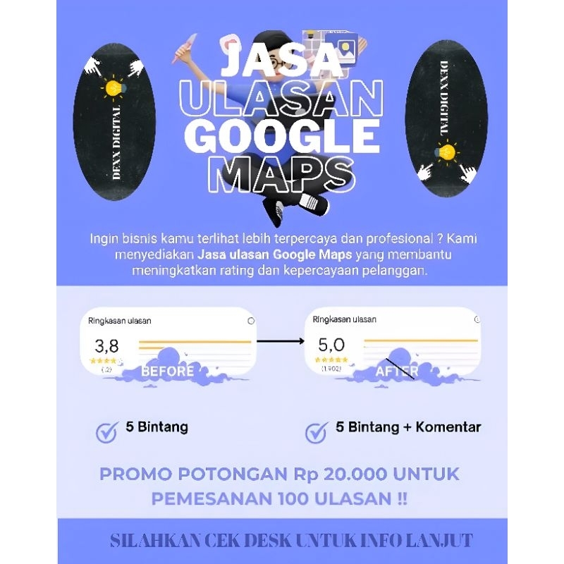 Jual Jasa Review/Rating/Ulasan GMaps/Gmaps Orang Asli | Shopee Indonesia