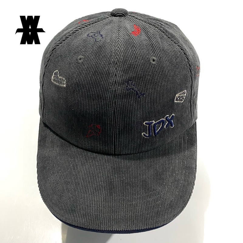 Jual JDX Multisport Emborider Multi Logo Corduroy Cap Grey OSFA ...