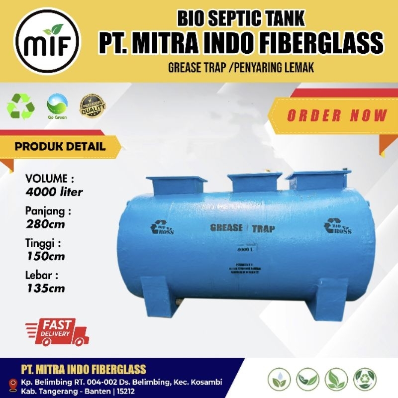 Jual grease trap 4000 liter bio boss | Shopee Indonesia