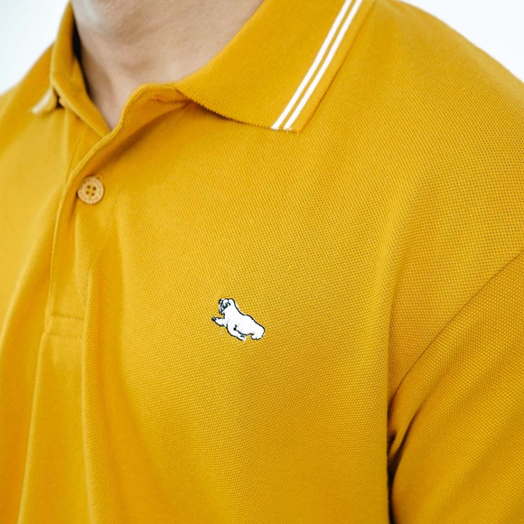 Jual Walrus Polo Basic Polos Mustard Glacier White | Shopee Indonesia