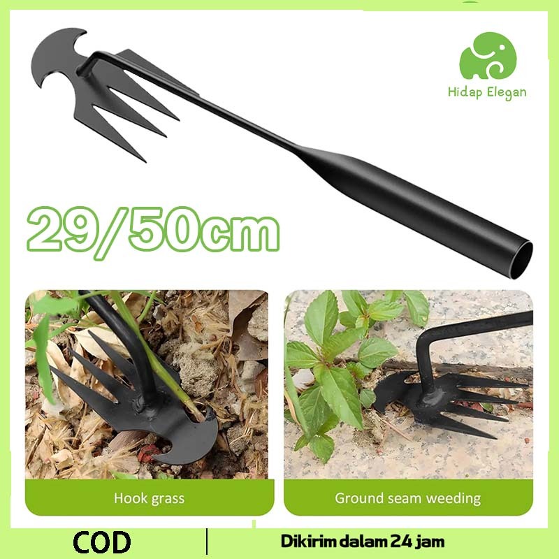 Jual 29/50cm Garukan Rumput Liar Alat Rumput Liar Steel Cabut Rumput ...