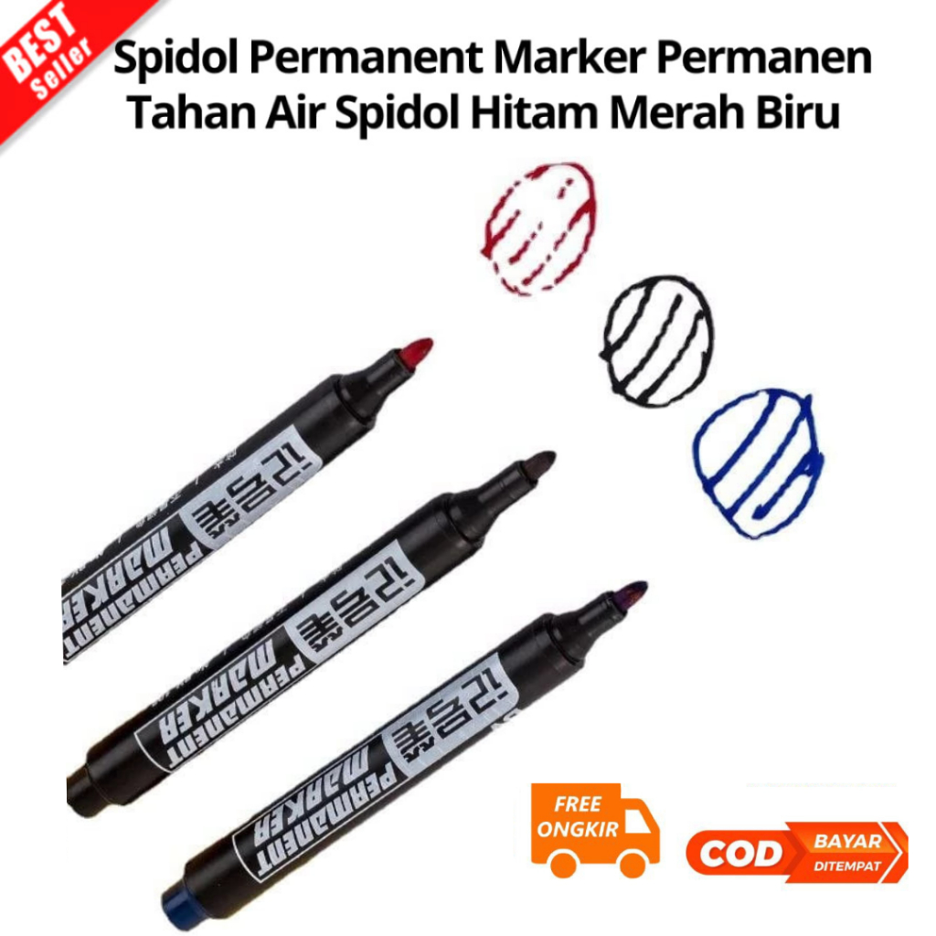Jual [JIB] BAYAR DI TEMPAT Spidol Permanent Marker Permanen Tahan Air ...