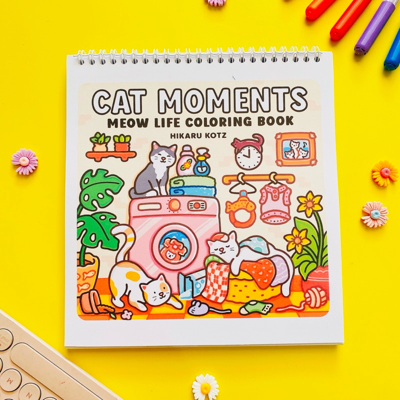 Jual Cat Moments Meow Life Coloring Book Hikaru Kotz | Shopee Indonesia
