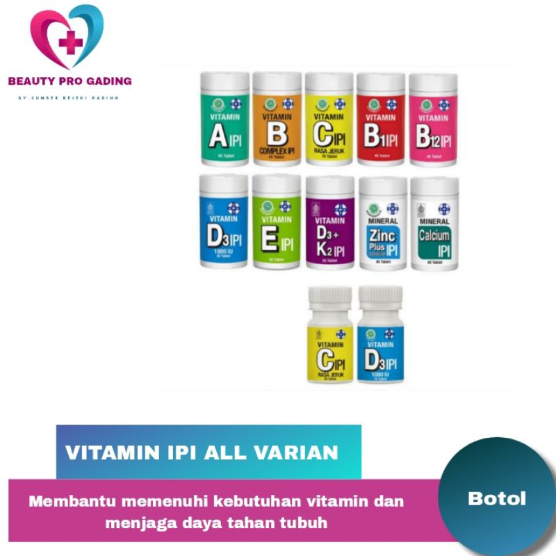 Jual Vitamin IPI All Variant - Multivitamin untuk Mineral | Shopee ...