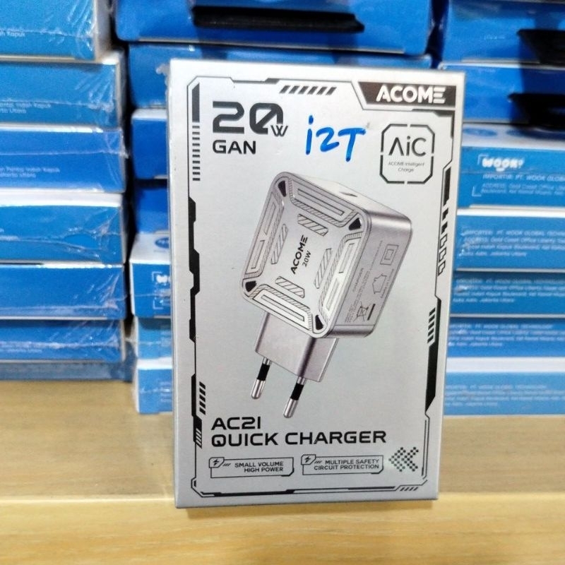 Jual Acome AC21 QUICK CHARGER 20w Gan adapter only original bergaransi ...