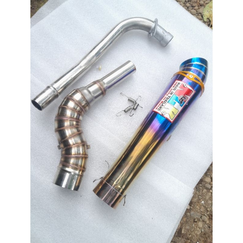 Jual NLK Pipe canister conical open specs exhaust pipe for Wave 125 Xrm ...