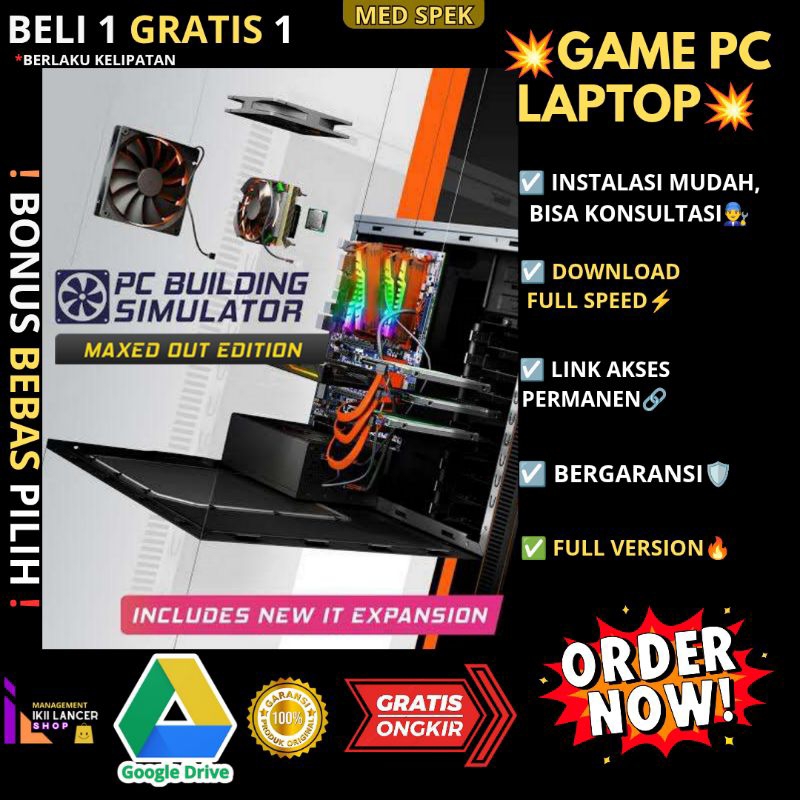 Jual PC Building Simulator +ALL DLC - PC LAPTOP GAMES - CARA INSTALL MUDAH! | Shopee Indonesia