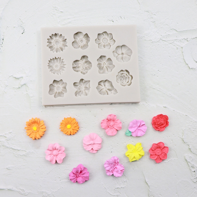 Jual Cetakan Silikon Bunga Mawar 3D / Fondant Silicone Mold / Cake Rose ...