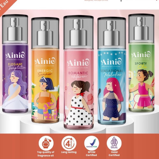 Jual Ainie Fresh Cologne EDC 100 ml Elegant, Energyc, Romantic, Sporty ...