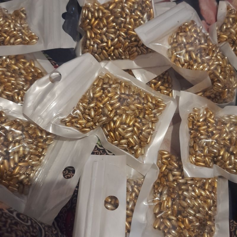 Jual Manik Monte Padi Beras Gold 3x6 mm | Shopee Indonesia
