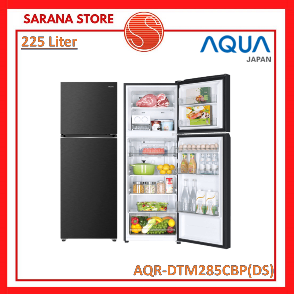 Jual AQUA Kulkas 2 Pintu Bigger Freezer 225 Liter AQR-DTM285CBP AQR-DTM 285CBP | Shopee Indonesia