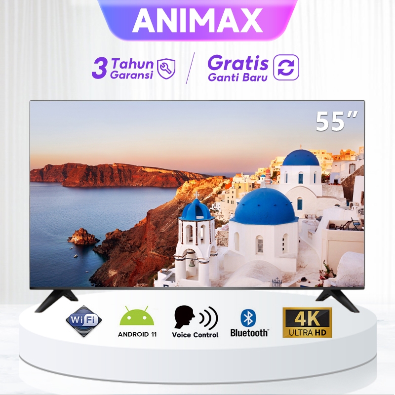 Jual Animax Smart TV Android 55 Inch 50 Inch 65 Inch Smart TV 4K UHD ...