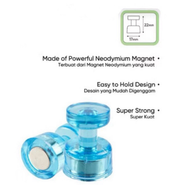 Jual ( 1 pcs ) Magnet Warna Magnet Papan Tulis Joyko MN-3 / MN3 Magnet ...