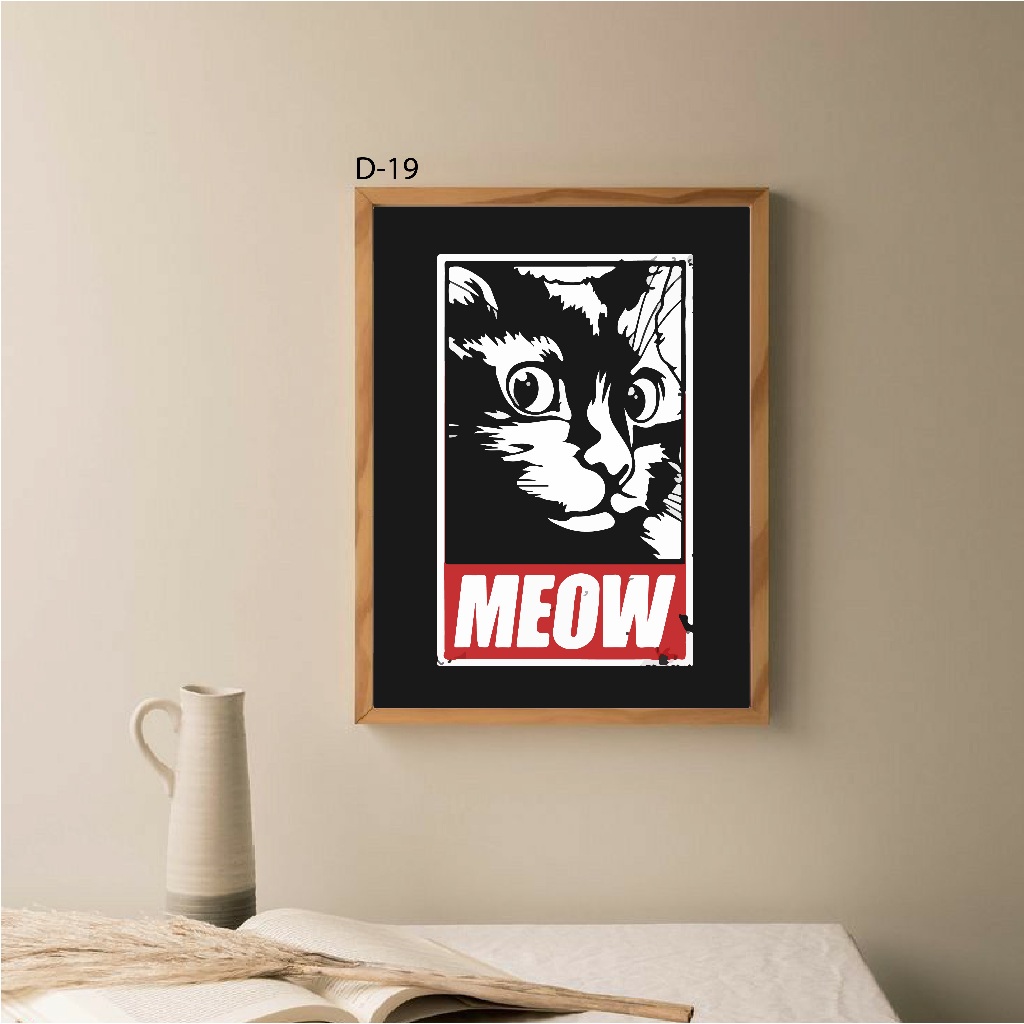 Jual POSTER Kucing Obey Cat by boggsnicolas Hiasan Dinding Gambar ...